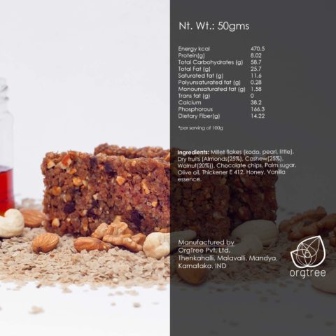 Multi Millet Bar by Kiru, OrgTree - Smart Food