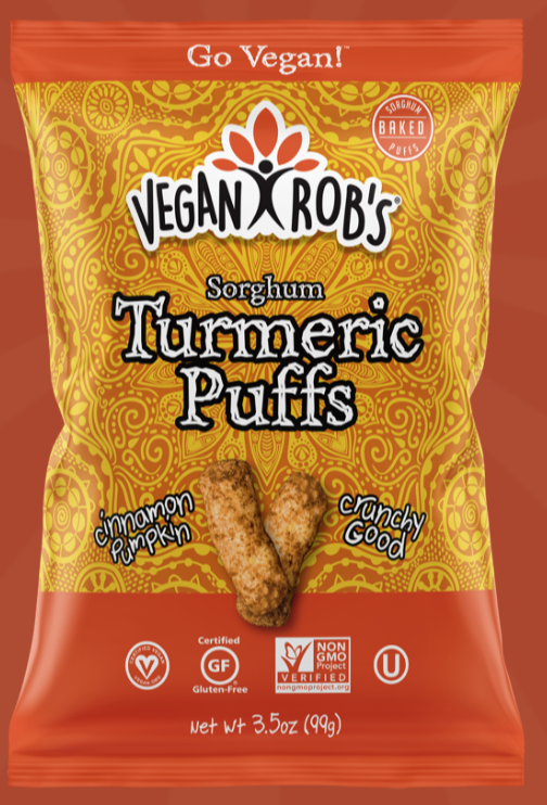 Sorghum Turmeric Puffs by Vegan Rob's - Smart Food