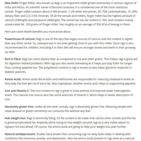 Amazing Health Benefits of Ragi - Smart Food