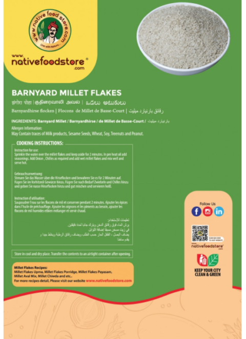 Barnyard Millet Flakes by Native Food Store - Smart Food